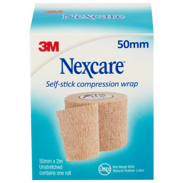 Buy Nexcare Self Stick Compression Wrap 50mm x 2m Tan 1 Pack Online ...
