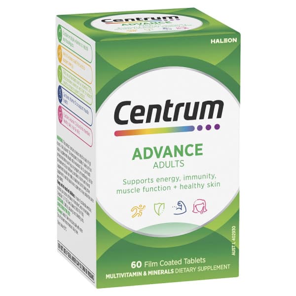 Buy Centrum Advance For Adults 60 Tablets Online