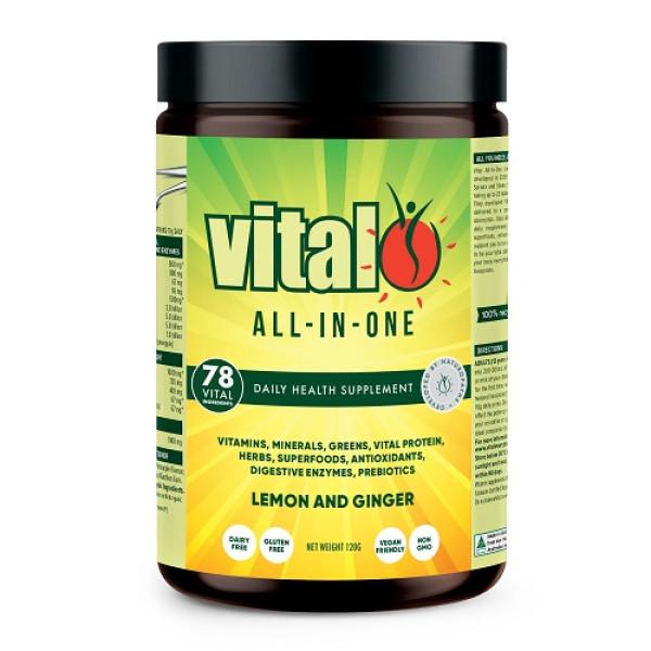 Buy Vital All In One Daily Health Supplement Lemon and Ginger 120g Online