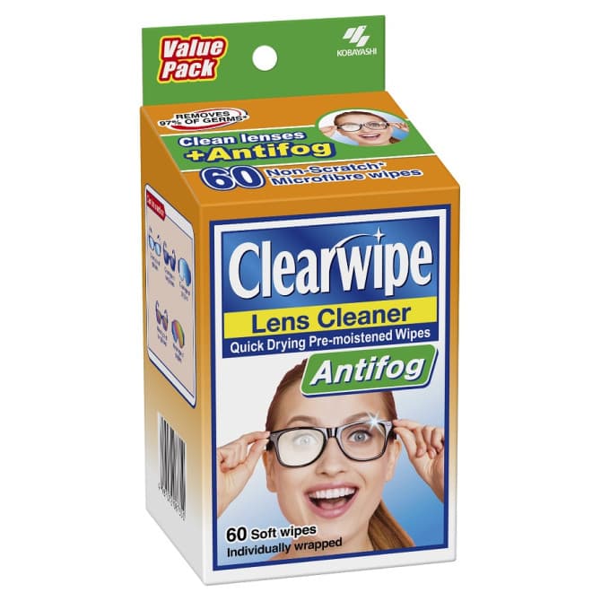 Buy Clearwipe Antifog Lens Cleaner 60 Wipes Online