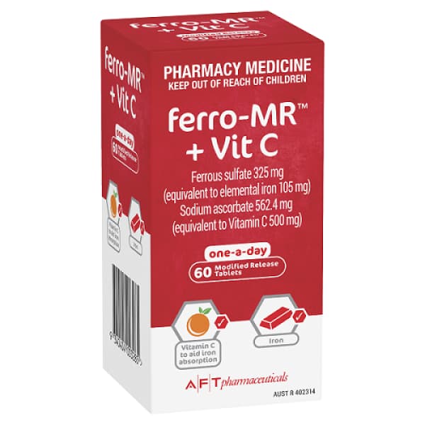 Buy Ferro MR Iron plus Vitamin C 60 Tablets Online