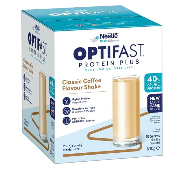 Buy Optifast Protein Plus Classic Coffee Flavour Shake 10 Pack 630g Online