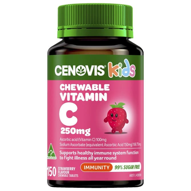 Buy Cenovis Chewable Vitamin C Strawberry 250mg Tablets 150 Online