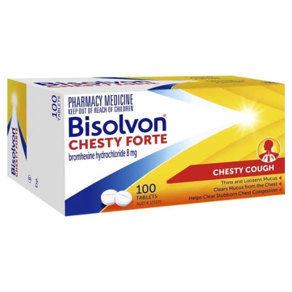 Buy Bisolvon Chesty Forte 8mg 100 Tablets Online