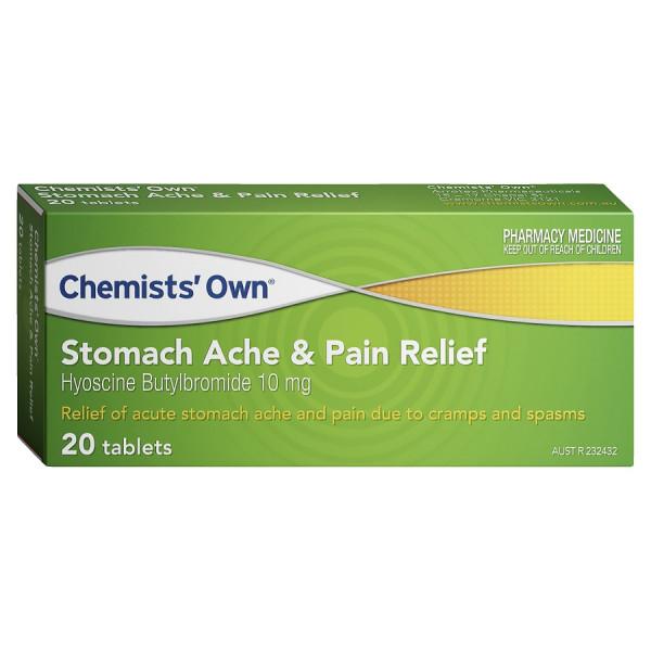 Buy Chemists Own Stomach Ache And Pain Relief 10mg 20 Tablets Online