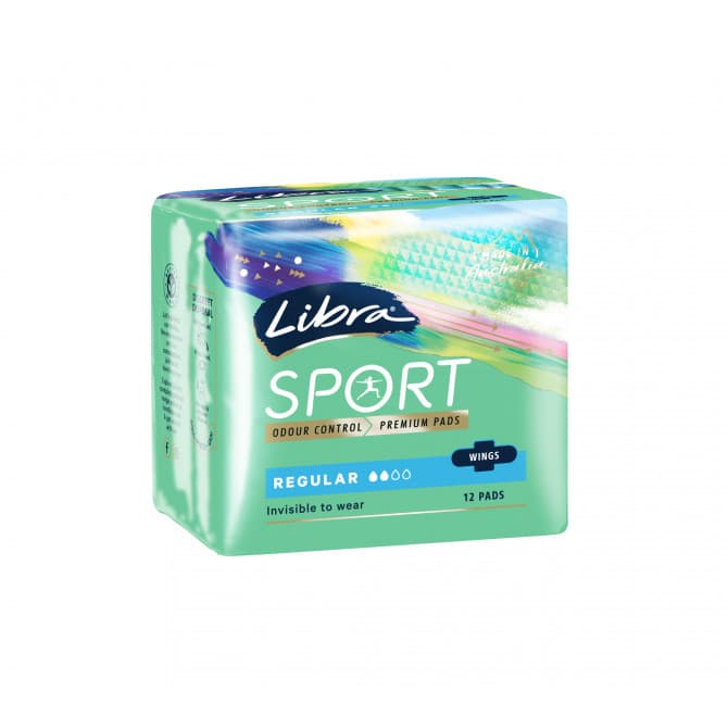 Buy Libra Invisible Sport Pads Regular With Wings 12 Pack Online ...