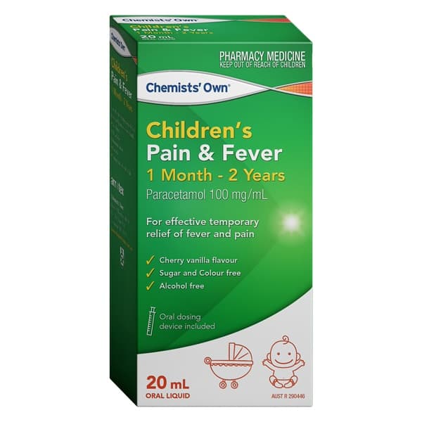 Buy Chemists Own Paracetamol Colour Free Drops 1 Month to 2 Years 20ml ...