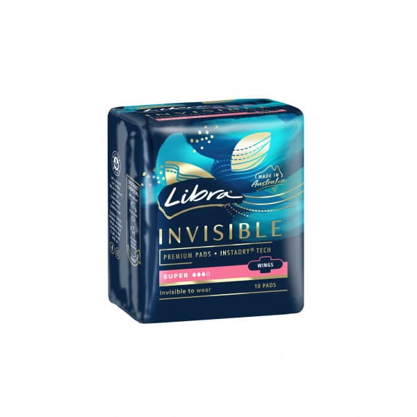 Buy Libra Invisible Pads Super With Wings 10 Pack Online | Chempro Chemists