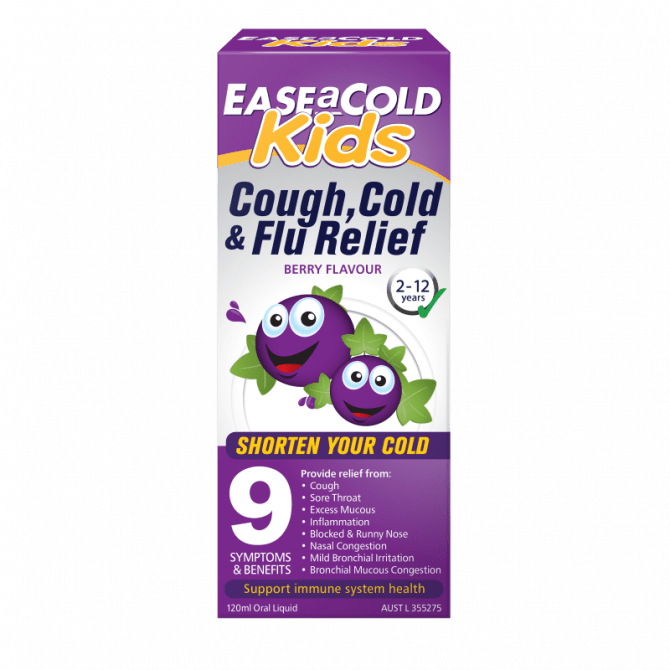 Buy Ease A Cold Kids Cough Cold & Flu Relief 120ml Online | Chempro ...