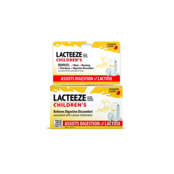Buy Lacteeze Lactase Enzymes Children's Strength Chewable 100 Tablets ...