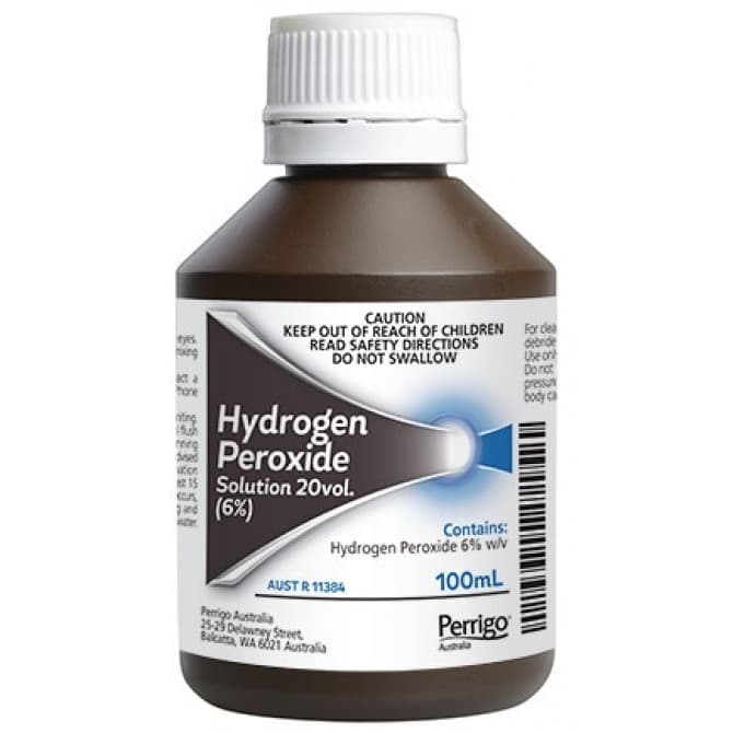 Buy Perrigo Hydrogen Peroxide 20 Vol (6%) Solution 100ml Online