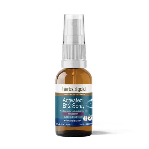 Buy Herbs of Gold Activated B12 Spray New 50ml Online