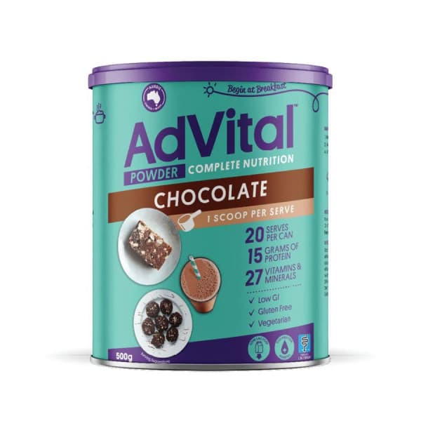 Buy AdVital Nutritionally Complete Chocolate Powder 500g Online