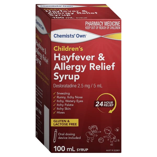 Buy Chemists Own Childrens Hayfever And Allergy Relief Syrup 100ml Online