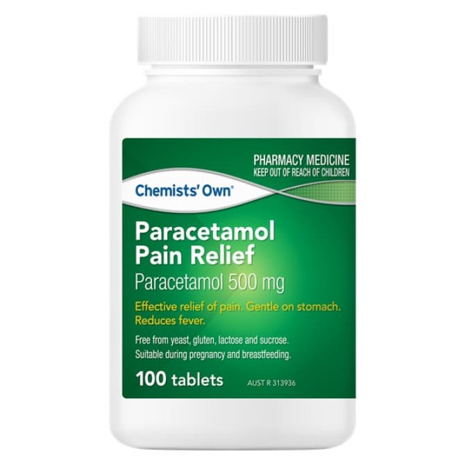 Buy Chemists Own Paracetamol Pain Relief 100 Tablets 1 Bottle S3 Online