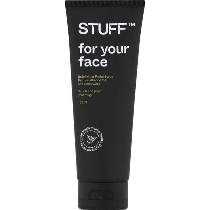 Buy STUFF Mens Natural Exfoliating Facial Scrub 100ml Online