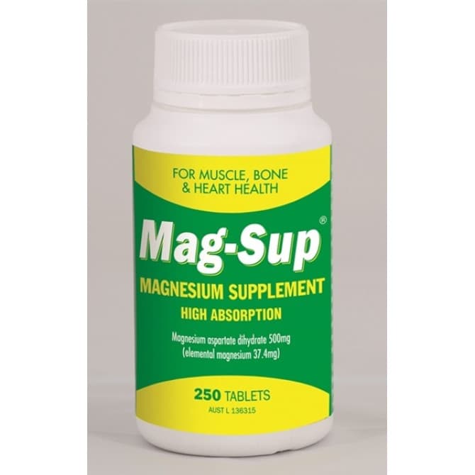 Buy Mag Sup Magnesium Supplement 500mg 250 Tablets Online
