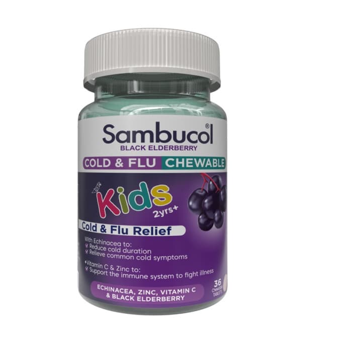 Buy Sambucol Kids Cold And Flu Chewable 36 Chewable Tablets Online