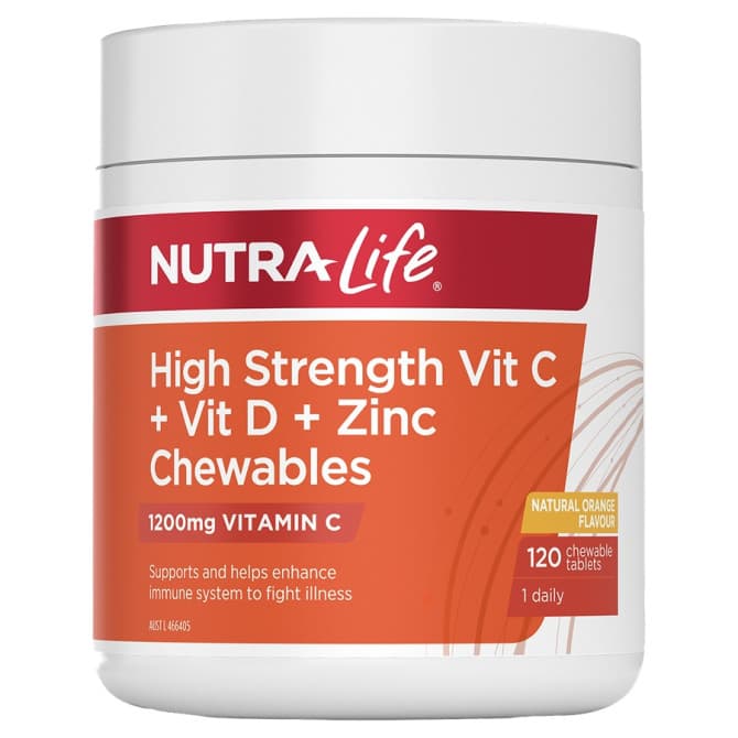 Buy Nutra-Life Vit C D Zinc Chewables Online Chemist Outlet