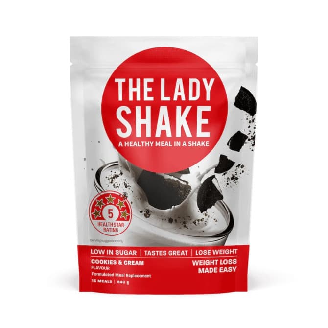 Buy Lady Shake Cookies & Cream 840g Online Chemist Outlet
