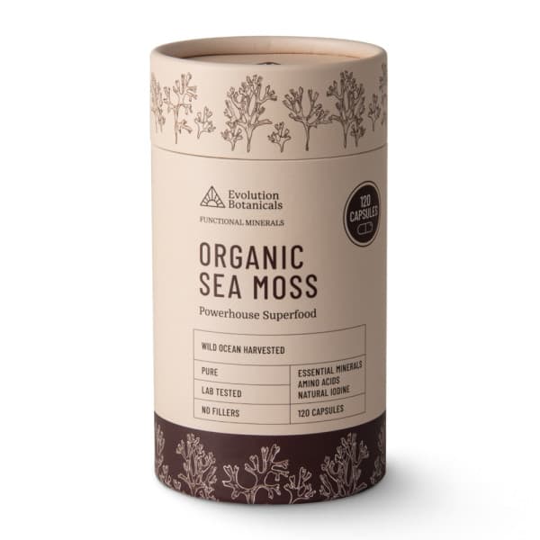 Buy Evolution Botanicals Organic Sea Moss Tube Capsules 120 Online