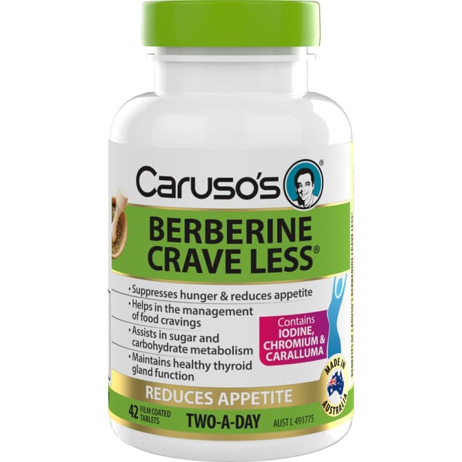 Buy Carusos Berberine Crave Less Tablets 42 Online