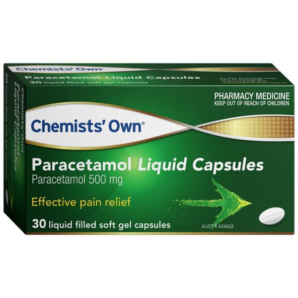 Buy Chemists Own Paracetamol 30 Liquid Capsules Online