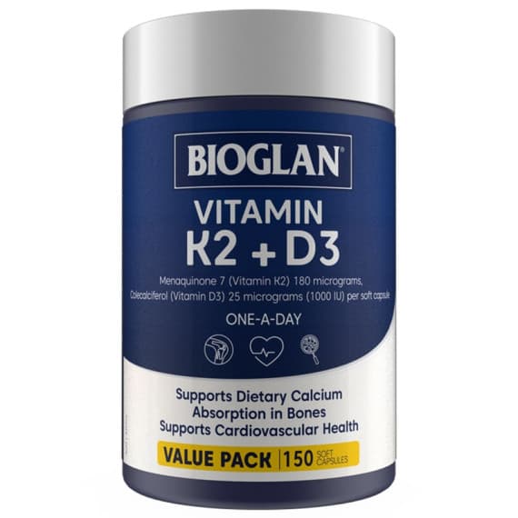 Buy Bioglan Vitamin K2 Plus D3 Capsules 150 Online