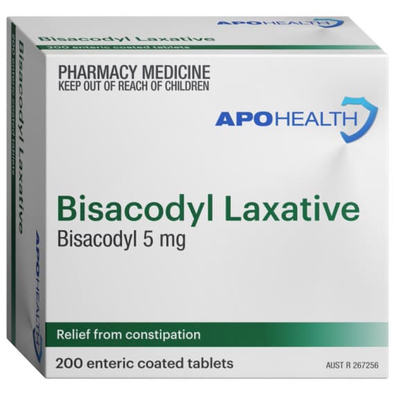 Buy APO Health Bisacodyl Laxative Tablets 5mg Blister Pack 200 Online