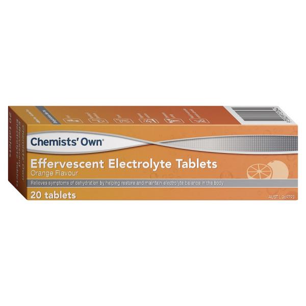 Buy Chemists Own Effervescent Electrolyte Orange 20 Tablets Online