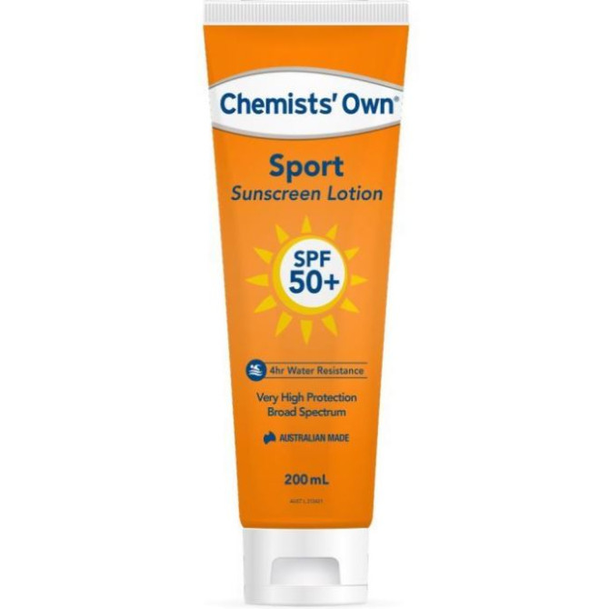 Buy Chemists Own Sport Sunscreen Lotion SPF50 plus 200ml Online