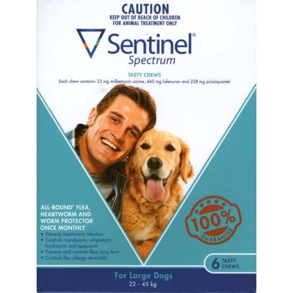 Buy Sentinel Spectrum Blue For Large Dogs Chews 6 Pack Online