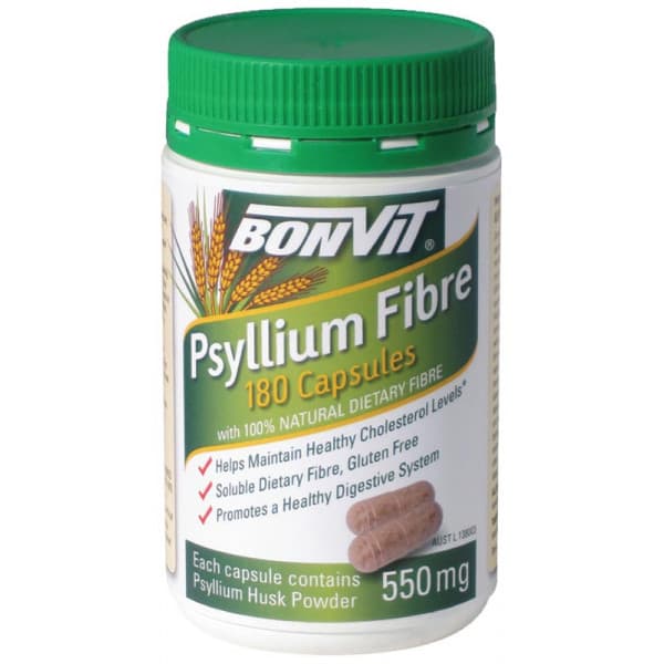 Buy Bonvit Psyllium Fibre 550mg 180 Capsules Online