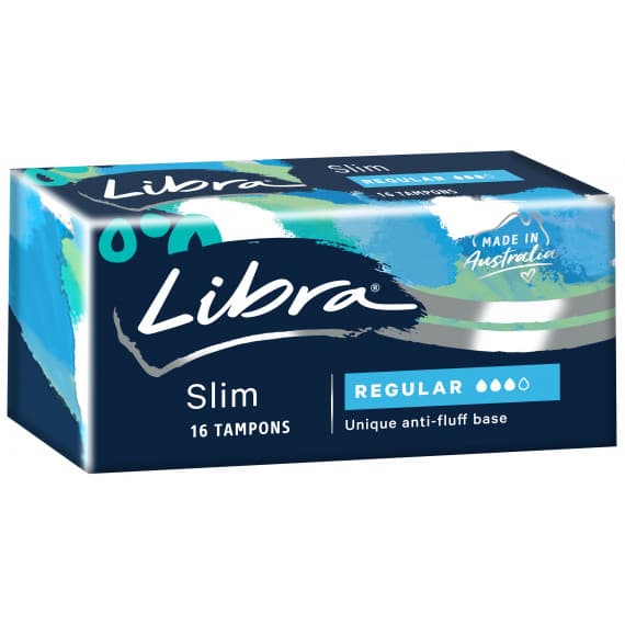Buy Libra Slim Tampons Regular 16 Pack Online