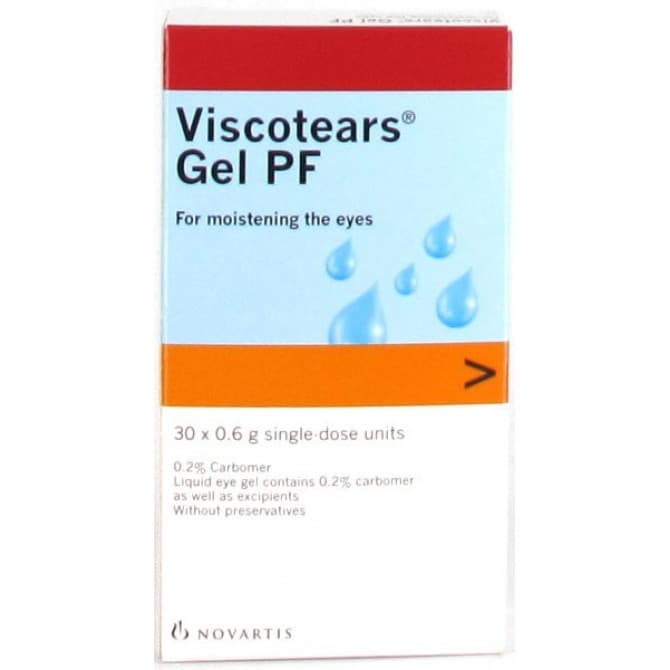 Buy Viscotears Gel pf 0.6ml Single Use Vial 30 Online