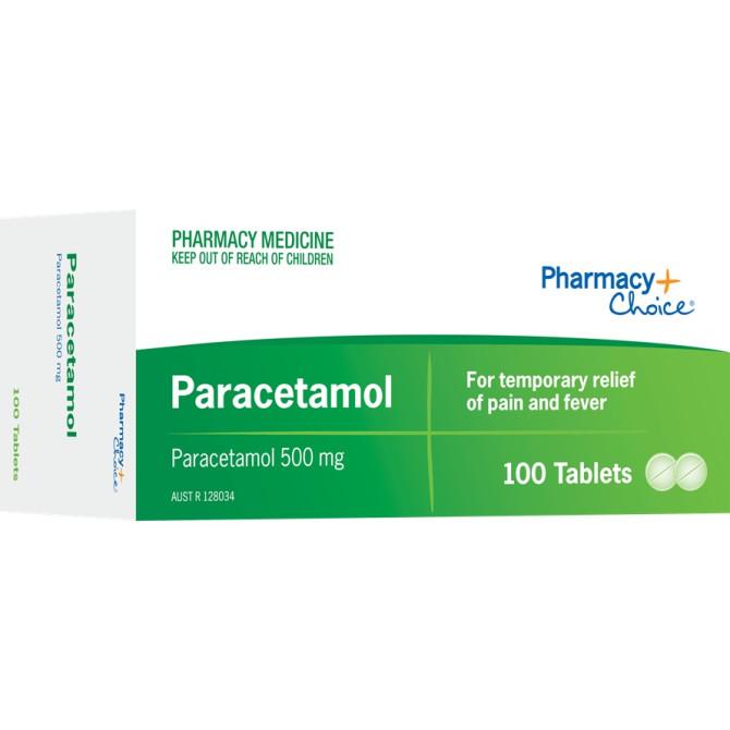 Buy Pharmacy Choice Paracetamol 100 Tablets S3 Online