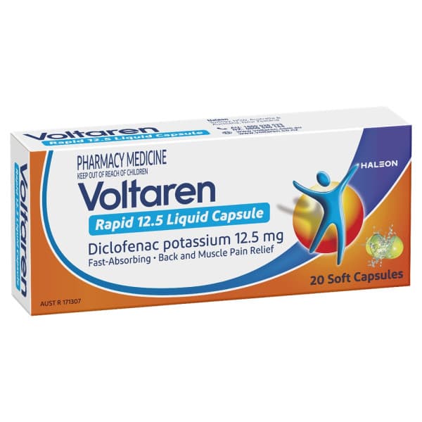 Buy Voltaren Rapid 12.5mg Liquid Capsules 20 Online