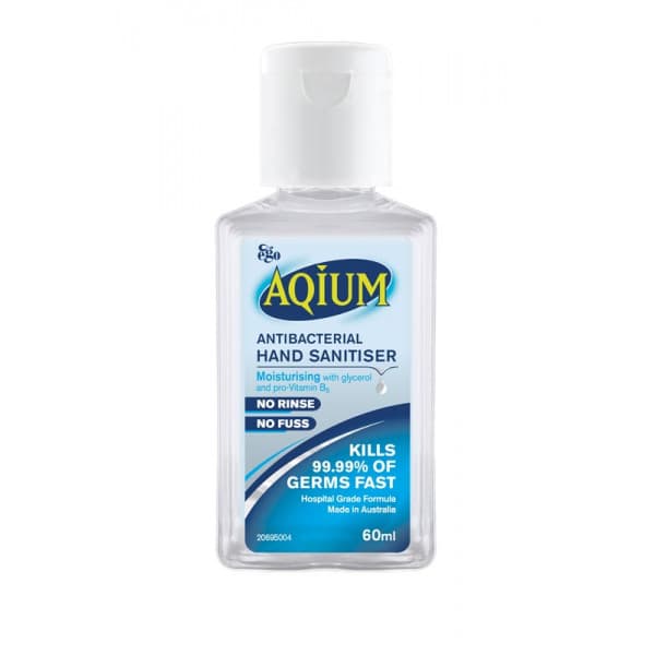 Buy Ego Aqium Antibacterial Hand Sanitiser 60ml Online