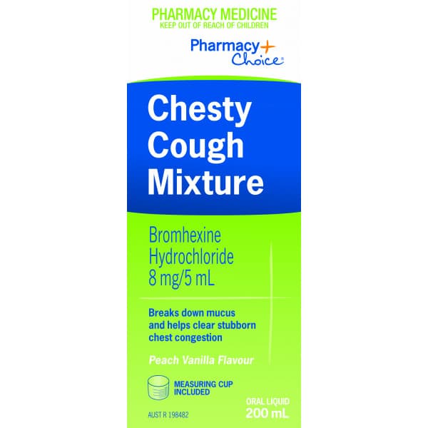 Buy Pharmacy Choice Chesty Cough Mixture 200ml Online | Chempro Chemists