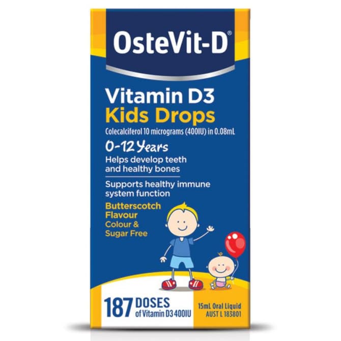 Buy OsteVit D Vitamin D3 Kids Drops 0 to 12 Years 15ml Online